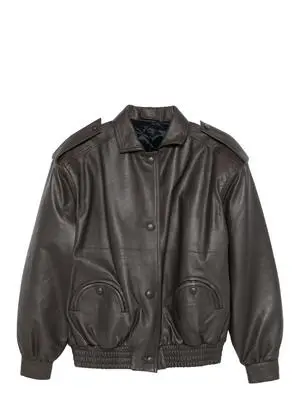 BLAZÉ MILANO Ares Charlie Leather Jacket - Brown