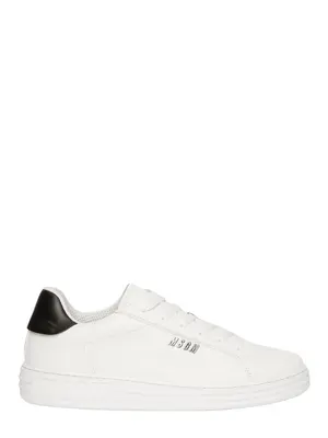 MSGM Leather Sneakers - White