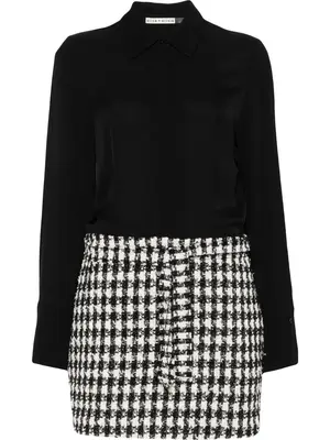 Alice + Olivia Shirt Midi Dress - Black