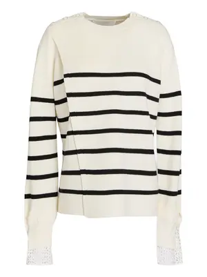 3.1 Phillip Lim Striped Wool Sweater - Ivory