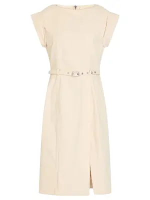 3.1 Phillip Lim Belted Denim Midi Dress - Ecru