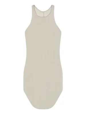 Rick Owens Ribbed Jersey Tank - Stone