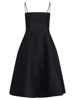 Marni Flared Cotton Midi Dress - Black