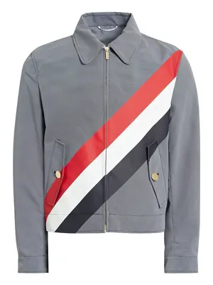 Thom Browne Striped Woven Jacket - Navy
