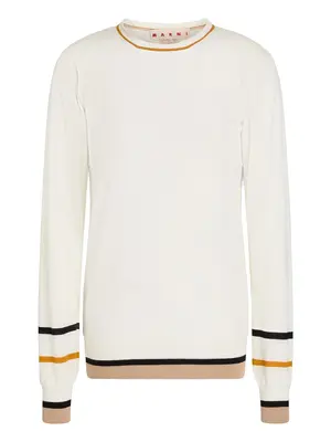 Marni Wool And Silk-blend Sweater - Ivory