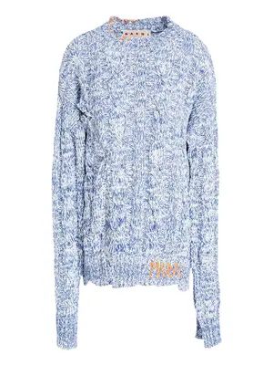 Marni Mélange Cable-knit Sweater - Blue