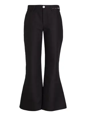 Marni Cotton Flared Trousers - Black