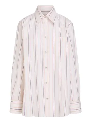 Marni Striped Cotton-poplin Shirt - Ecru