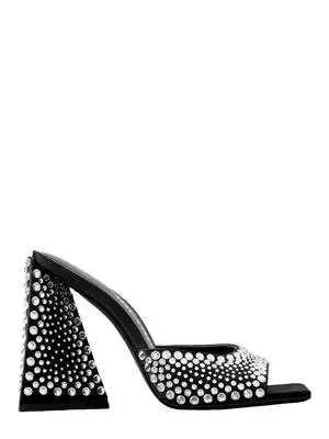 Attico THE ATTICO Devon Crystal-Embellished Mules Black