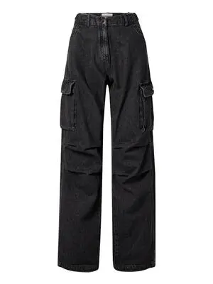 Coperni High-rise Wide-leg Cargo Jeans - Black