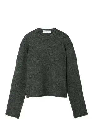 Proenza Schouler Tara Mélange Knitted Sweater - Dark Gray