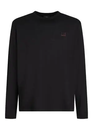 Dunhill Jacquard-knit Cotton-jersey T-shirt - Black