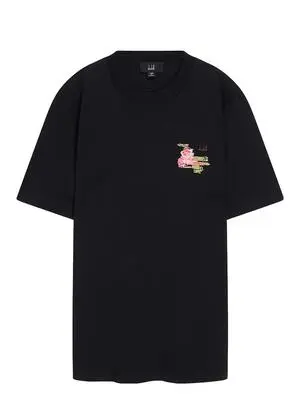 Dunhill Embroidered Cottonjersey Tshirt - Black