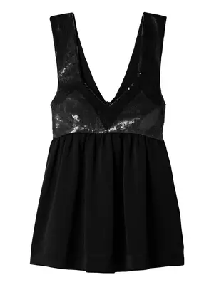 PROENZA SCHOULER Proenza Schouler Sequined Hammered-Crepe Tank