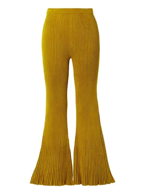 PROENZA SCHOULER Proenza Schouler Ribbed Velvet Flared Pants