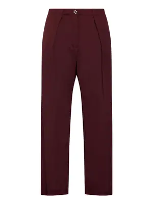 Acne Studios Pleated Satin Wide-leg Pants - Burgundy
