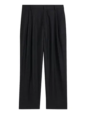 Dries Van Noten Phoenix Wool-flannel Pants - Charcoal