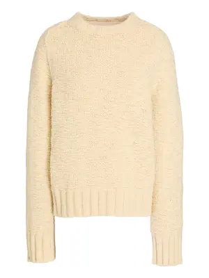 JIL SANDER Bouclé Wool Sweater - Cream