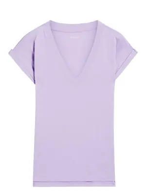 FRAME Cotton-Jersey T-Shirt Lilac