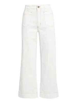 FRAME High-rise Straight-leg Jeans - White