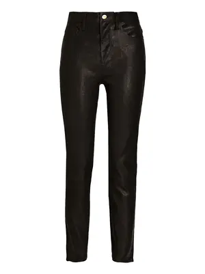 FRAME FRAME Leather Slim-Leg Trousers