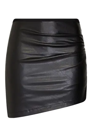 Helmut Lang Ruched Mini Skirt - Black