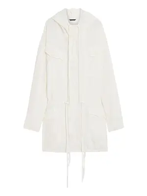 MAISON MARGIELA Maison Margiela Cupro-Blend Hooded Parka