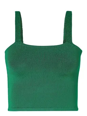 CALLE DEL MAR CALLE DEL MAR Cropped Stretch-Knit Tank