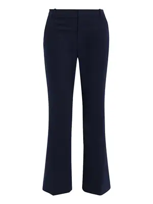 Vince Stretch-cotton Bootcut Trousers - Navy