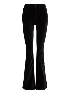 FRAME Le High Flare Velvet Pants - Black
