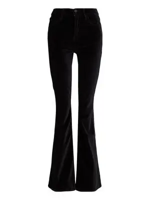 FRAME Le High Flare Velvet Pants - Black