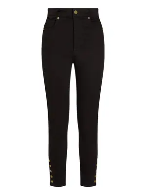 FRAME The Snapped High-rise Skinny Jeans - Black