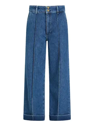 FRAME 70s High-rise Straight-leg Jeans - Mid Denim