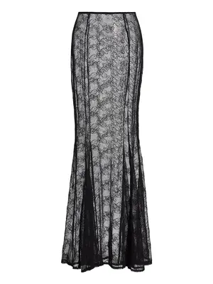 Kiki De Montparnasse La Rose Lace Maxi Skirt - Black