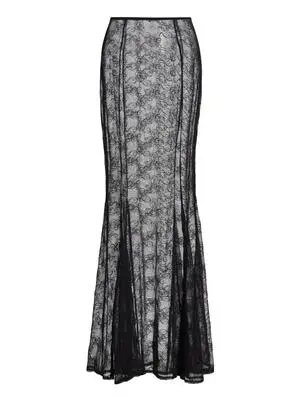 Kiki De Montparnasse La Rose Lace Maxi Skirt - Black