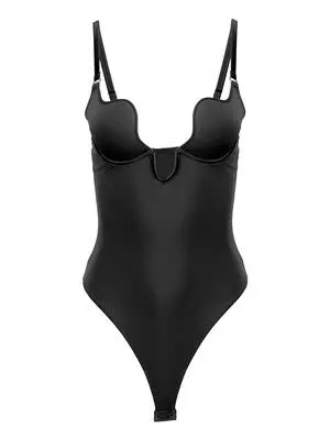 FLEUR DU MAL Seduce U-plunge Bodysuit - Black