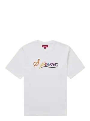Supreme Cursive Short Sleeve Top White
