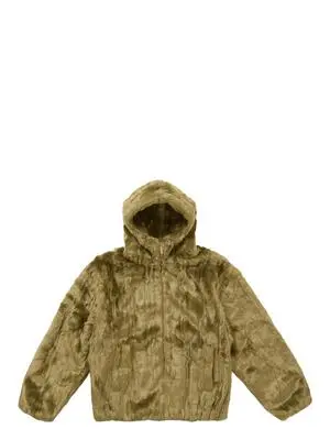Supreme Faux Fur Hooded Jacket - Olive