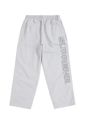 Supreme Spellout Embroidered Track Pant - Grey