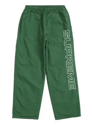 Supreme Spellout Embroidered Track Pant - Dark Green