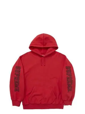 Supreme Collegiate Sleeve Hooded Sweatshirt Burnt Red