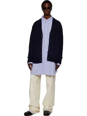 MAISON MARGIELA Mohair Silk Trousers - Off White