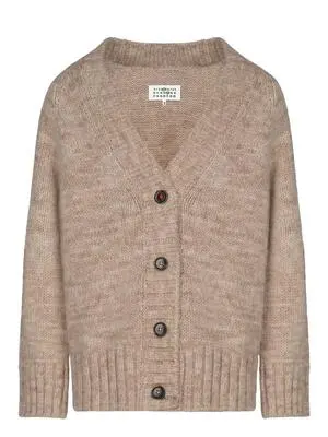 MAISON MARGIELA Botanical Dye Knit Cardigan - Light Brown