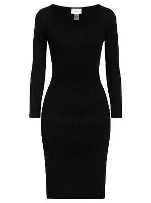VICOLO VICOLO Midi Bodycon Dress Black