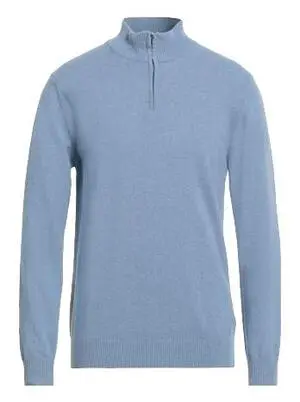 DANIELE FIESOLI Turtleneck Wool Cashmere Sweater - Blue