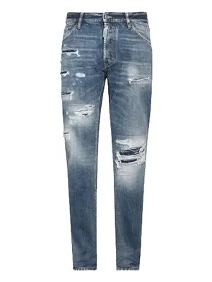 Dsquared2 Tapered Distressed Denim Jeans - Blue
