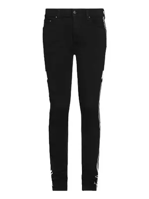 Amiri Skinny Fit Jeans With Side Seam Stripes - Black