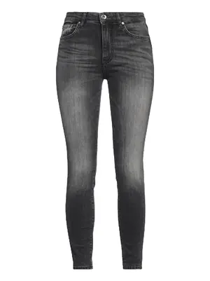 Armani Exchange Jeans With Leather Detail - Black