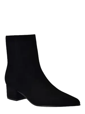 Nine West Maribu Pointed Toe Bootie - Black Suede