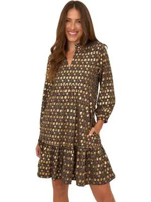 CABANA LIFE Cabana Life Relaxed UPF 50+ Dress Black Metallic